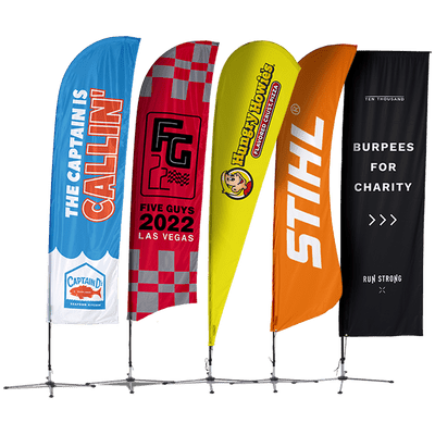 Banderas de plumas personalizadas - Cusdisplay